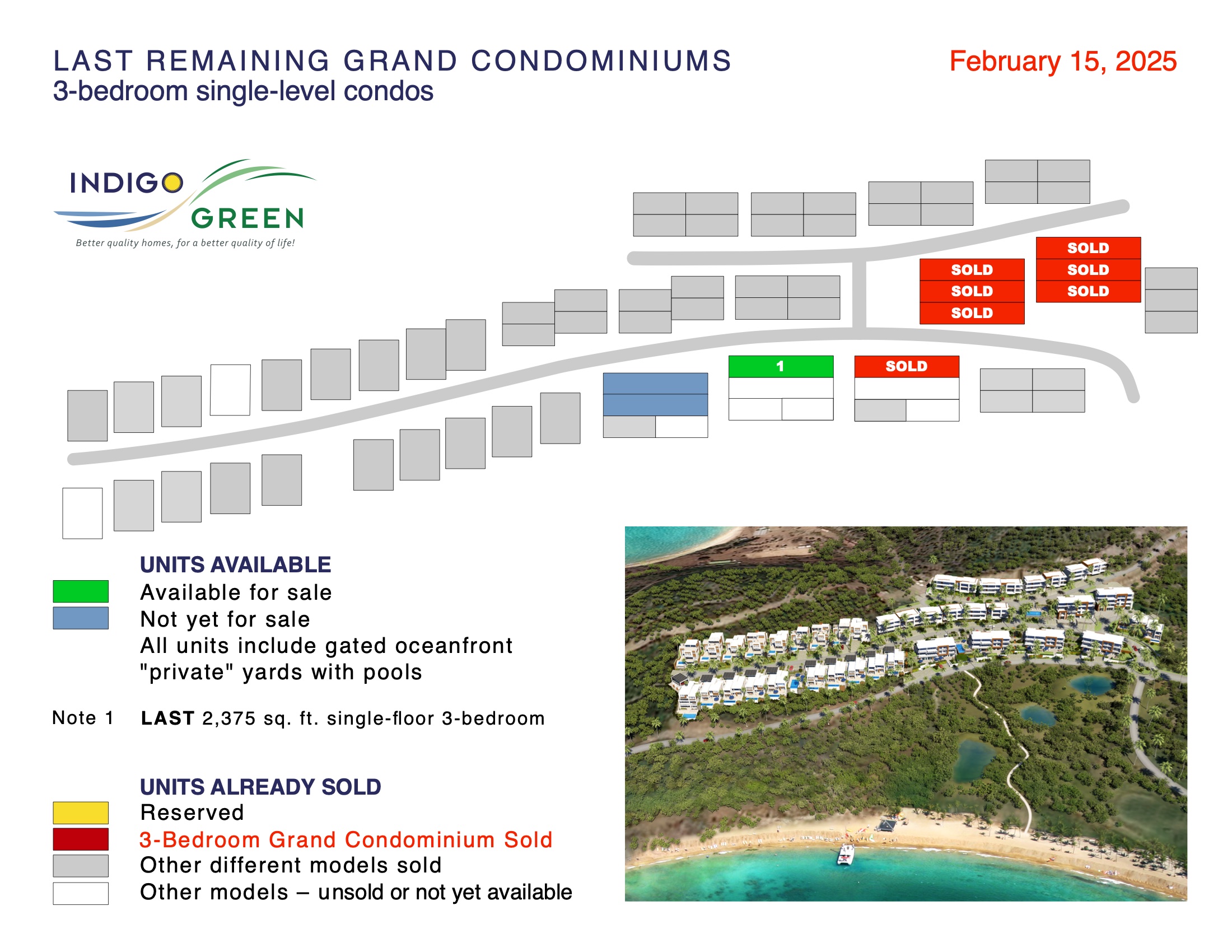 The oceanfront condos at Indigo Green, Sint Maarten